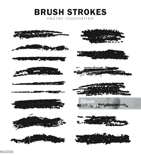다른 손으로 그린 검은 붓 스트로크 또는 목탄 연필 선의 세트 개체 그룹에 대한 스톡 벡터 아트 및 기타 이미지 개체 그룹 거친 검은색 Istock