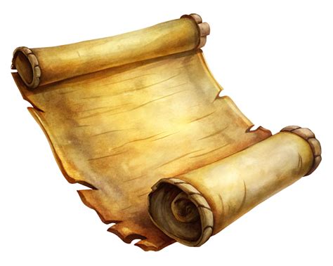Aged Parchment Scroll With Medieval Theme 51720151 Png