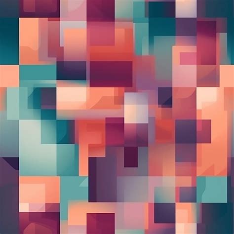 Premium Ai Image Abstract Geometric Background With Squares And Rectangles In Shades Of Blue