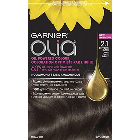 Garnier Olia Oil Powered Permanent Hair Color 21 Soft Blue Black