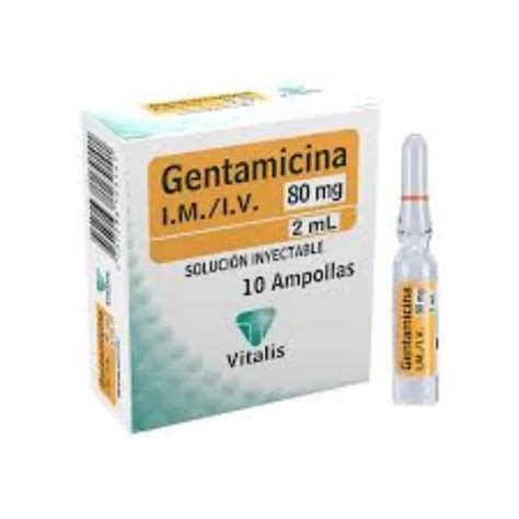 Gentamicina Inyectable 2ml 80mg Ampula Medicina Inyecctable Farmaventa El Yerro Menú