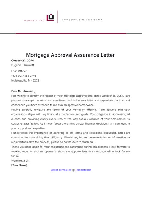 Free Assurance Letter Template To Edit Online