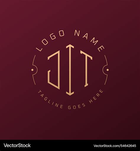 Luxury Jit Logo Design Elegant Letter Jit Vector Image