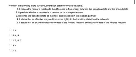 Solved Which Of The Following Is Are True About Transition Chegg