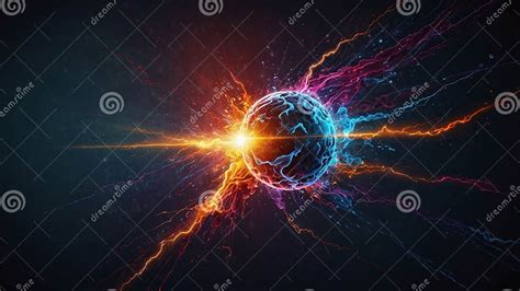 Explosive Collision Of Vibrant Colors Creating An Energy Burst Around A