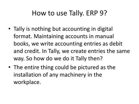 TALLY ERP PPTX