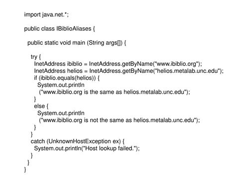 PPT Import Java Import Java Io Public Class LowPortScanner