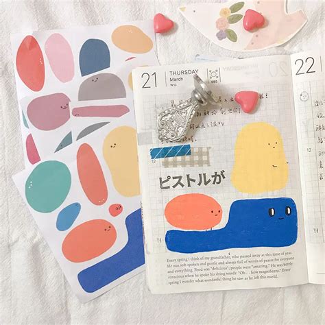 8 шт пакет цвет наклейки для скрапбукинга Diy креатив с забавными мордашками альбом Журнал