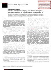 ASTM D6196 03 Reapproved 2009 Standard Practice For Selection Of Sorbents Sampling And