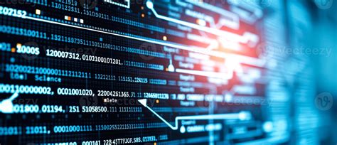 abstract technology background with binary code and circuitry 49684152