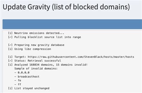 15 Domains Invalid From Steven Blacks Master Hosts Rpihole