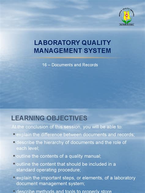 Medical Laboratory Documents And Records Pdf Laboratories Quality