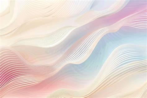 Wavy Lines In Pastel Colors Creating A Soothing Abstract Health Background Stock Illustration