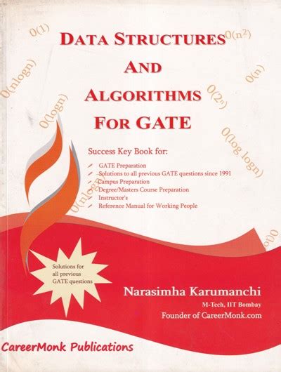 data structures and algorithms for gate narasimha karumanchi career