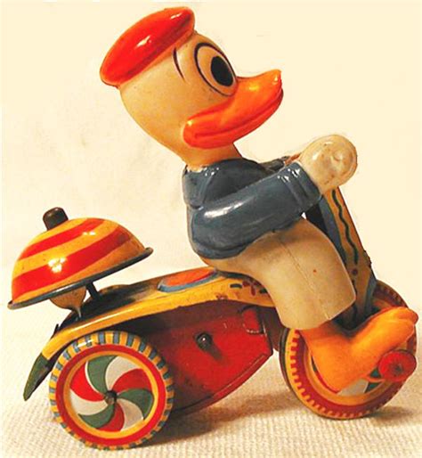 Line Mar Donald Duck Tricycle With Bell Antique Toys Library