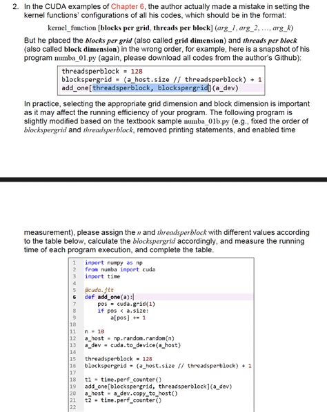 Solved 2 In The Cuda Examples Of Chapter 6 The Author