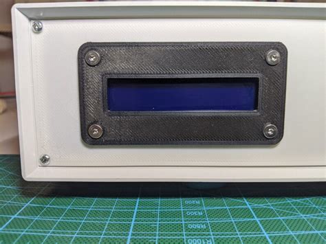 arduino 1602 lcd display bezel 3d printed electronics mount diy project enclosure