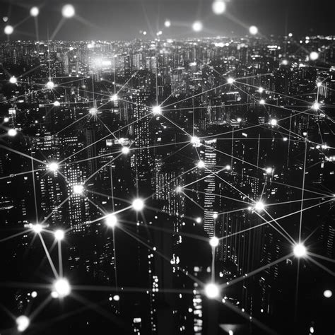 Abstract Image Of Cityscape And Network Connection Concept 3d Rendering Premium Ai Generated Image