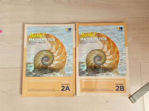 Sec 2a2b Think Maths Hobbies And Toys Books And Magazines Textbooks On