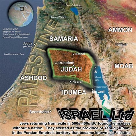 Map Of Israel After Exile Casual English Bible
