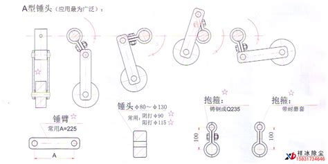 A型锤头 振打锤配件 芒刺线厂家 电除尘器配件 电晕线 专业静电除尘器配件生产厂家 沧州祥冰除尘设备有限公司