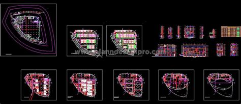 G 6 Mall Cad Layout With Architectural Sections Autocad