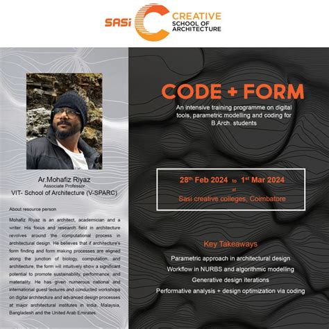 Mohafiz Riyaz On Linkedin Workshop On Parametric Modelling On 28th And 29th Of This Month Thanks