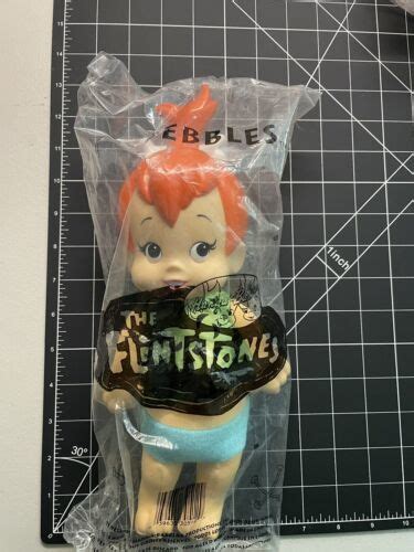 Flintstones Plush Fred Bamm Bamm Dino Pebbles Lot Of 4 Vintage