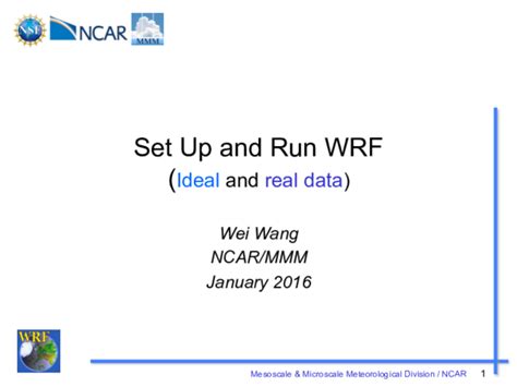 Pdf Set Up And Run Wrf Ideal And Real Data