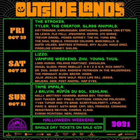 Outside Lands Announces Daily Lineups And Single Day Tickets Edm Identity