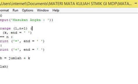 Kasus 2 Penjumlahan Dua Bilangan Menggunakan Python Y