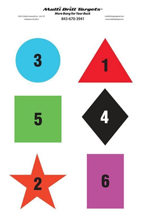 shape color number responsive target 10 count store multi drill