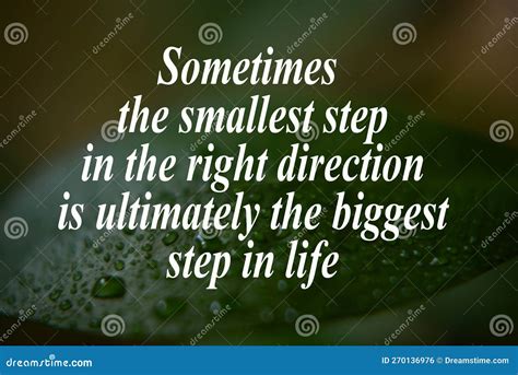 Sometimes The Smallest Step In The Right Direction Is Ultimately The