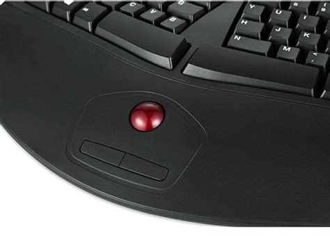 Perixx Periboard 506 Wired Ergonomic Keyboard Natural Split Keyboard With Trackball 2 Dpi