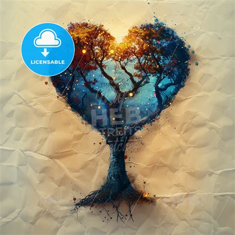 Hearts And Charts The Map Of Emotion A Tree In The Shape Of A Heart