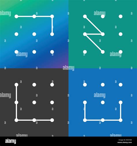 security mobile unlock lock pattern stock vector image and art alamy