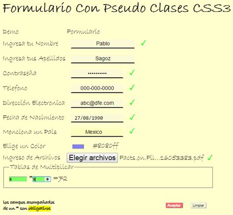 Validación de un formulario web