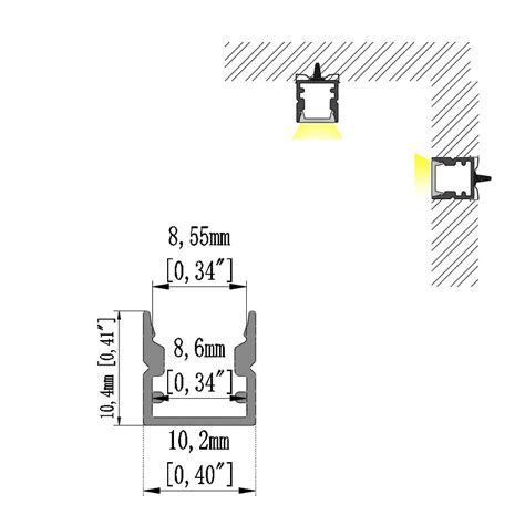 Led Aluminium Profile For Led Strip 1010b