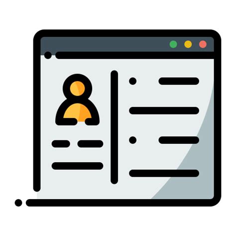 페이지 포트폴리오 나 프로필 서구와 웹 아이콘