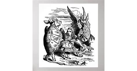 Vintage Alice In Wonderland Gryphon Mock Turtle Poster Zazzle