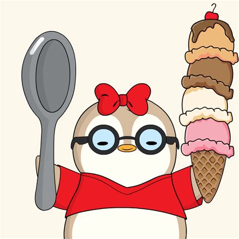 Eat Ice Cream  By Pudgy Penguins Find And Share On Giphy