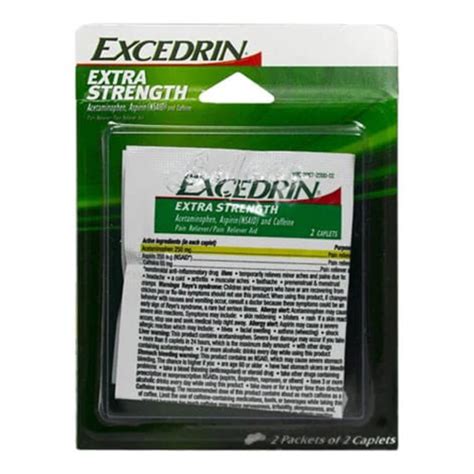 Excedrin Extra Strength Multi Pack 2 Packets Of 2 Caplets Moosoo Corporation