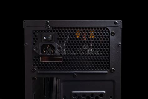 Electrical Power Supply Psu For Computer System Unit Components Isolated On A Black Background