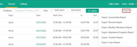 View And Export Report Help Center