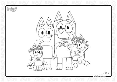 Bluey The Sing Colouring Sheet