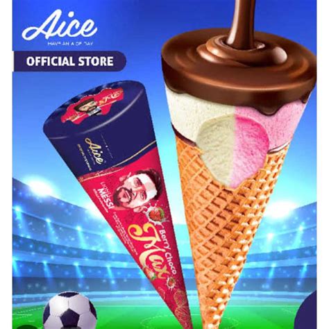 Jual Aice Ice Cream Berry Choco Cone Isi 24 Pcs Shopee Indonesia