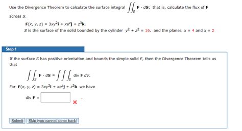 Solved Use The Divergence Theorem To Calculate The Surface