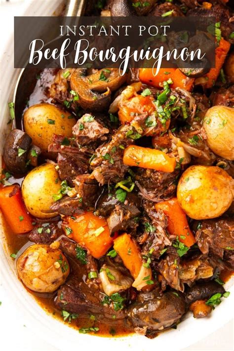 Instant Pot Beef Bourguignon Recipe Beef Bourguignon Recipe