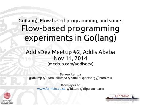 Addisdev Meetup Ii Golang And Flow Based Programming Ppt