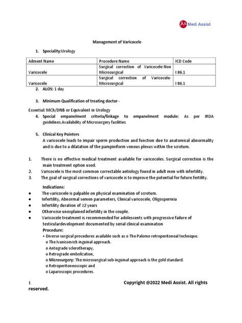 Varicocele Pdf Medical Specialties Clinical Medicine